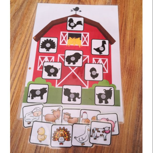 Animals Recognition-Farm Animals Shadow Matching Montessori Early ...