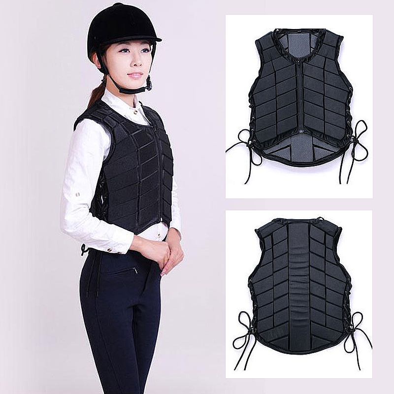 Black Outdoor Safety Horse Riding Equestrian Vest Protective Body ...