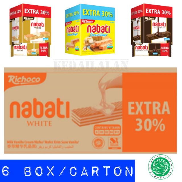 [1 CTN] RICHEESE/RICHOCO NABATI Cheese/Chocolate/White Extra 30% ...
