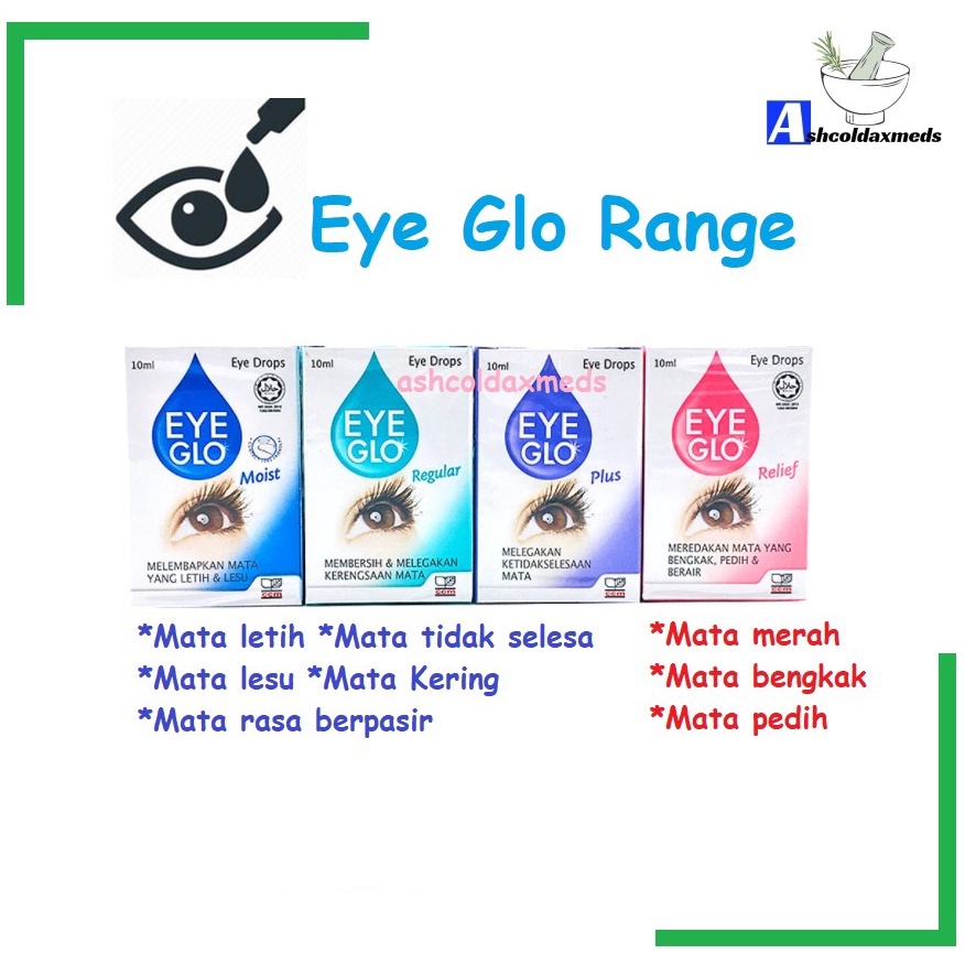 EYE GLO Regular / Moist / Plus / Relief 10ML EXP09/2027 | Shopee Malaysia