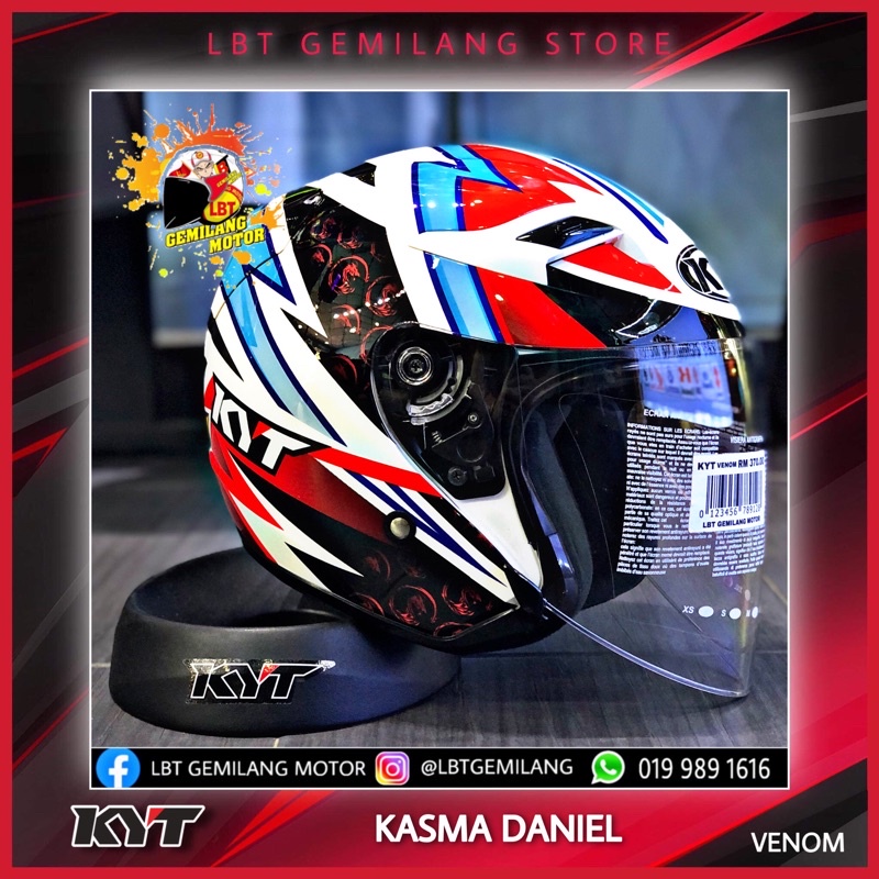 KYT Helmets Venom [KASMA DANIEL] Double Visor | Shopee Malaysia