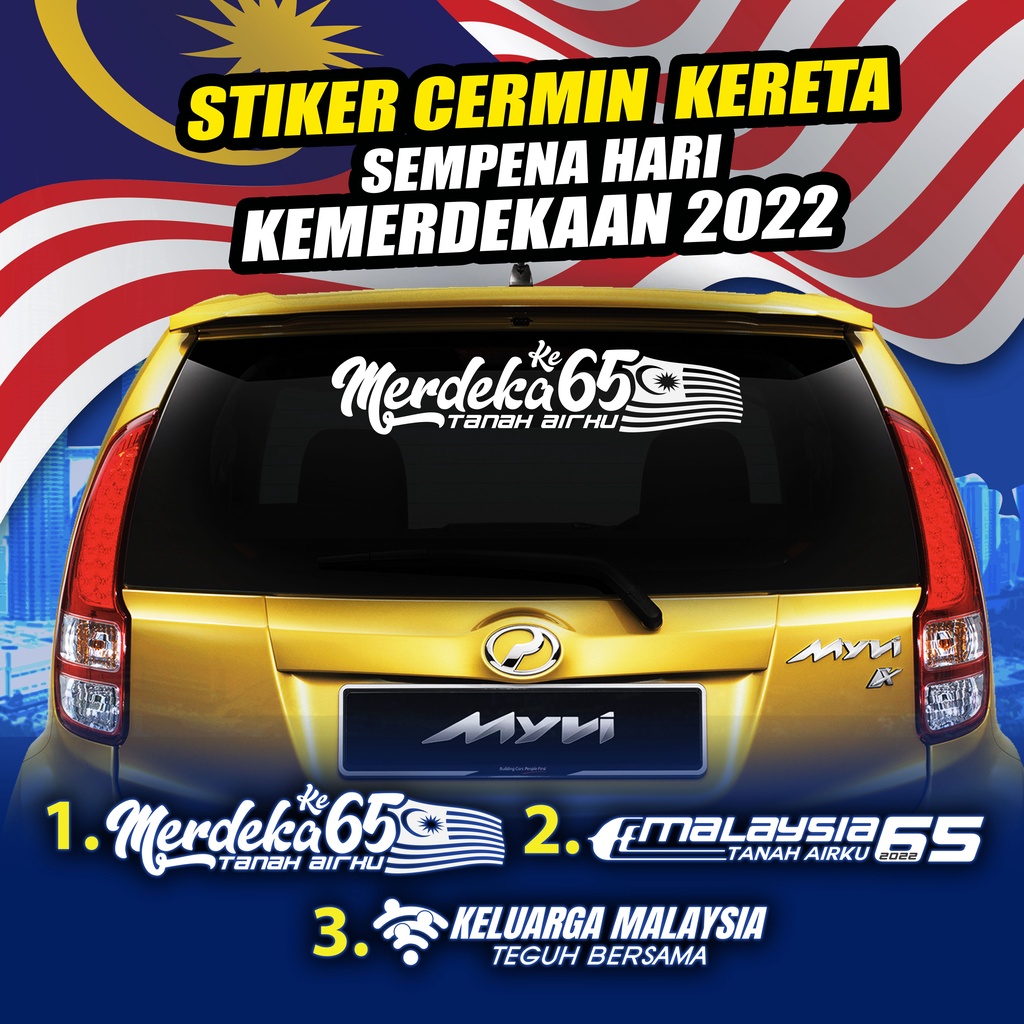 🔥PREMIUM STICKER MERDEKA 65 MURAH!!!🔥 STICKER TEBAL DAN BERKUALITI ...