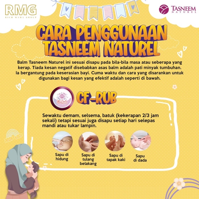 💜 Tasneem Naturel Newborn Baby Balm Bayi Jaundice Tammy T Rub Calm Time ...