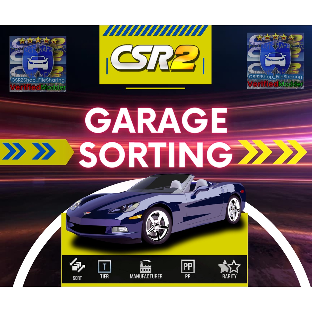CSR2 GARAGE SORTING Cheats | Shopee Malaysia