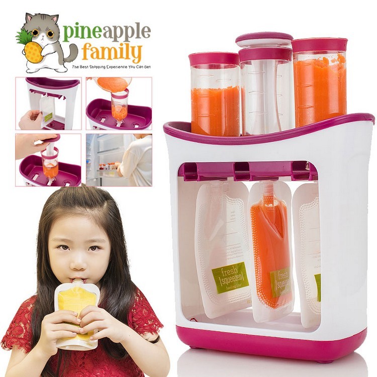 Squeeze Station Baby Food Storage Containers Fruit Puree Packing ...