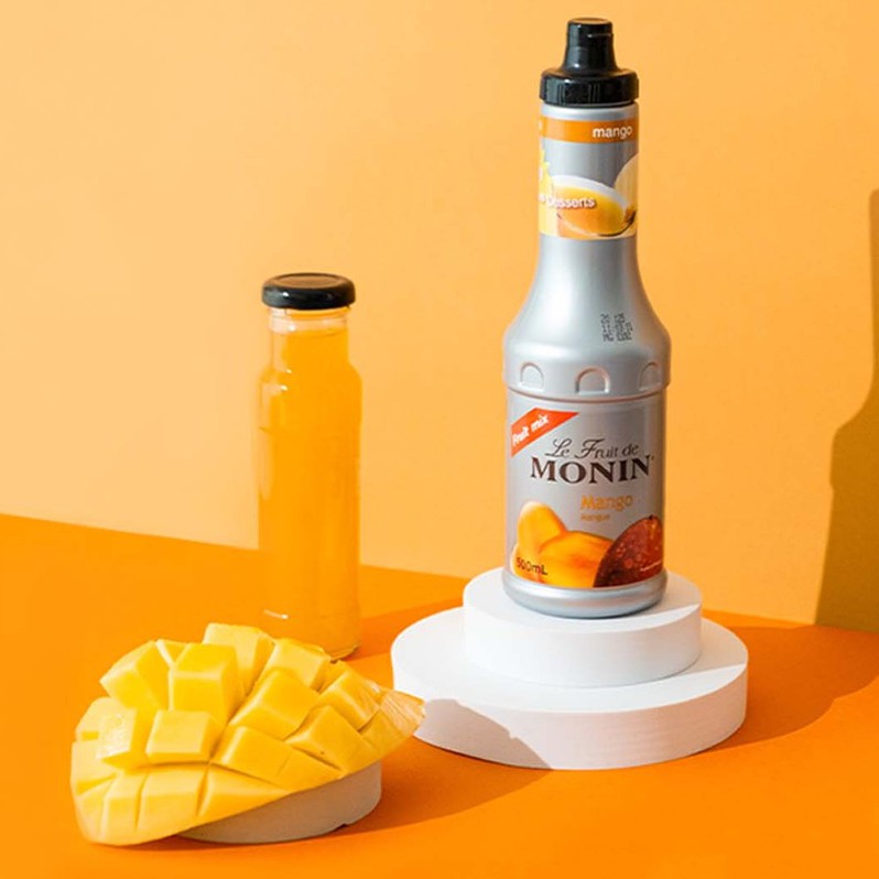 1Litre MONIN Fruit Mix Fruit Puree Multi Flavour Mango Yuzu Strawberry ...