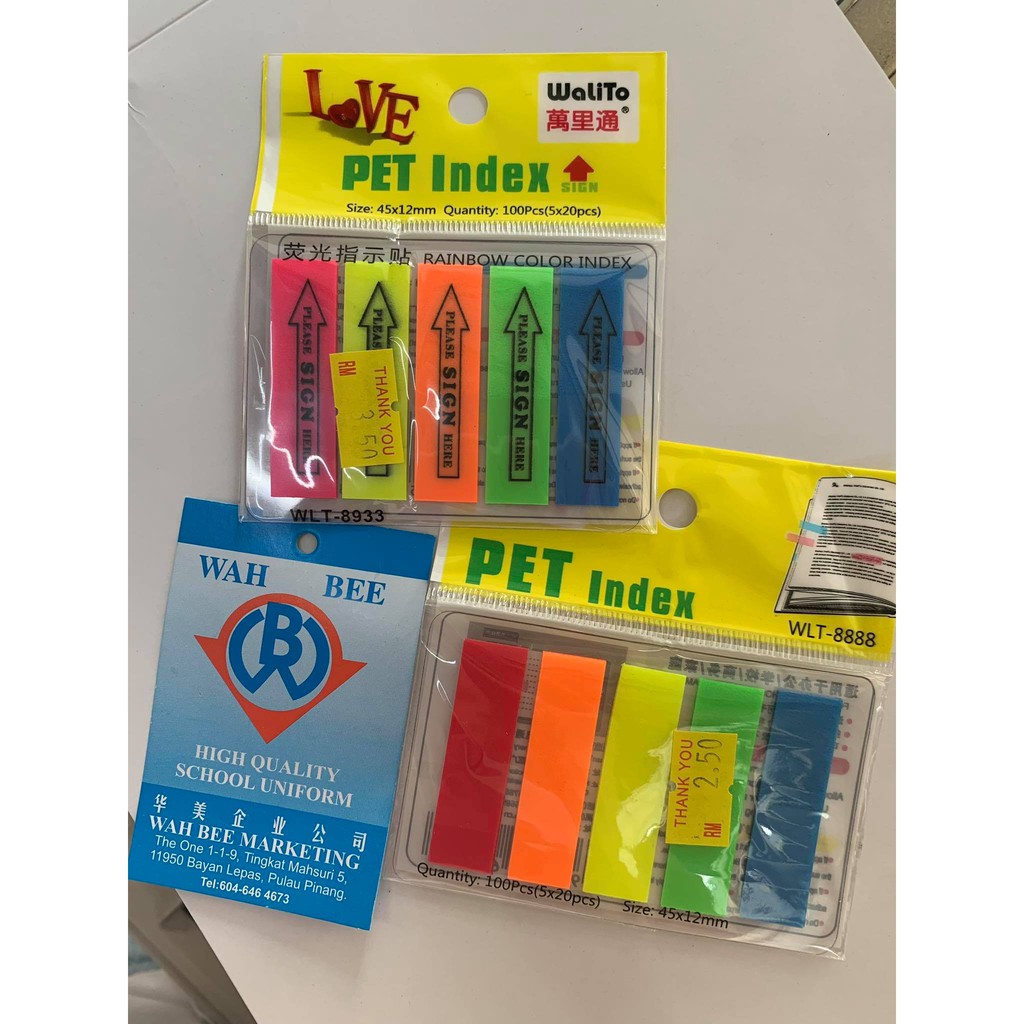 [READY STOCK] Rainbow Colour Index Sticky Note / Arrow Stick Note ...