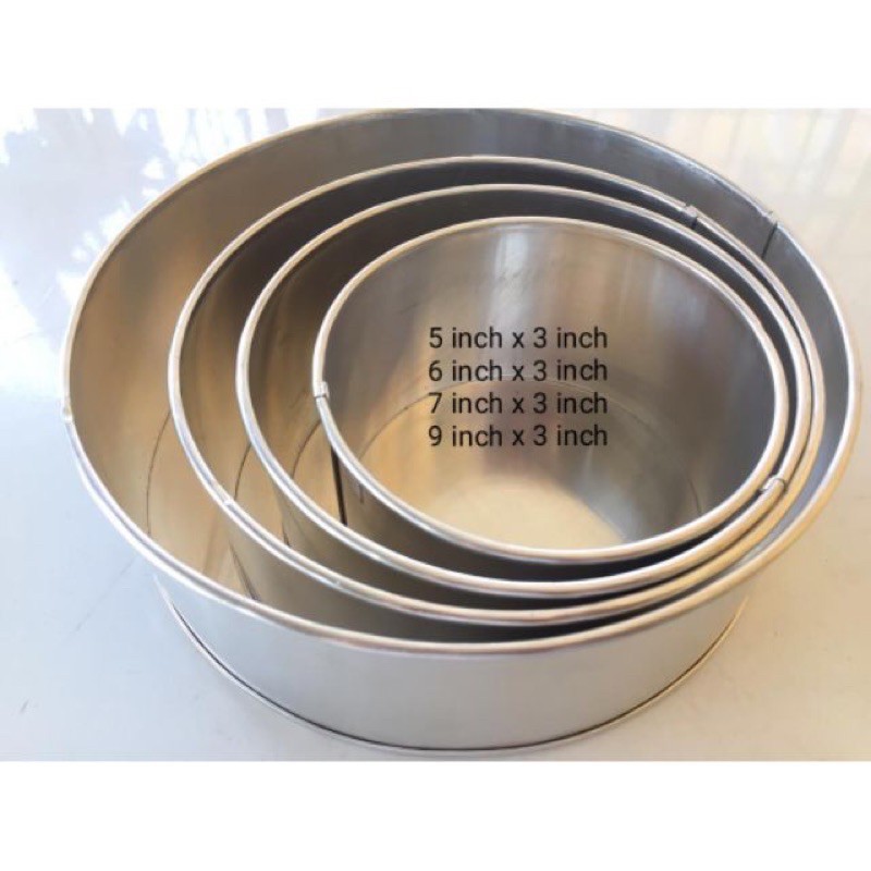 Aluminium Round Cake Pan with Loose | Aluminium Bulat Loyang Kek (Size ...