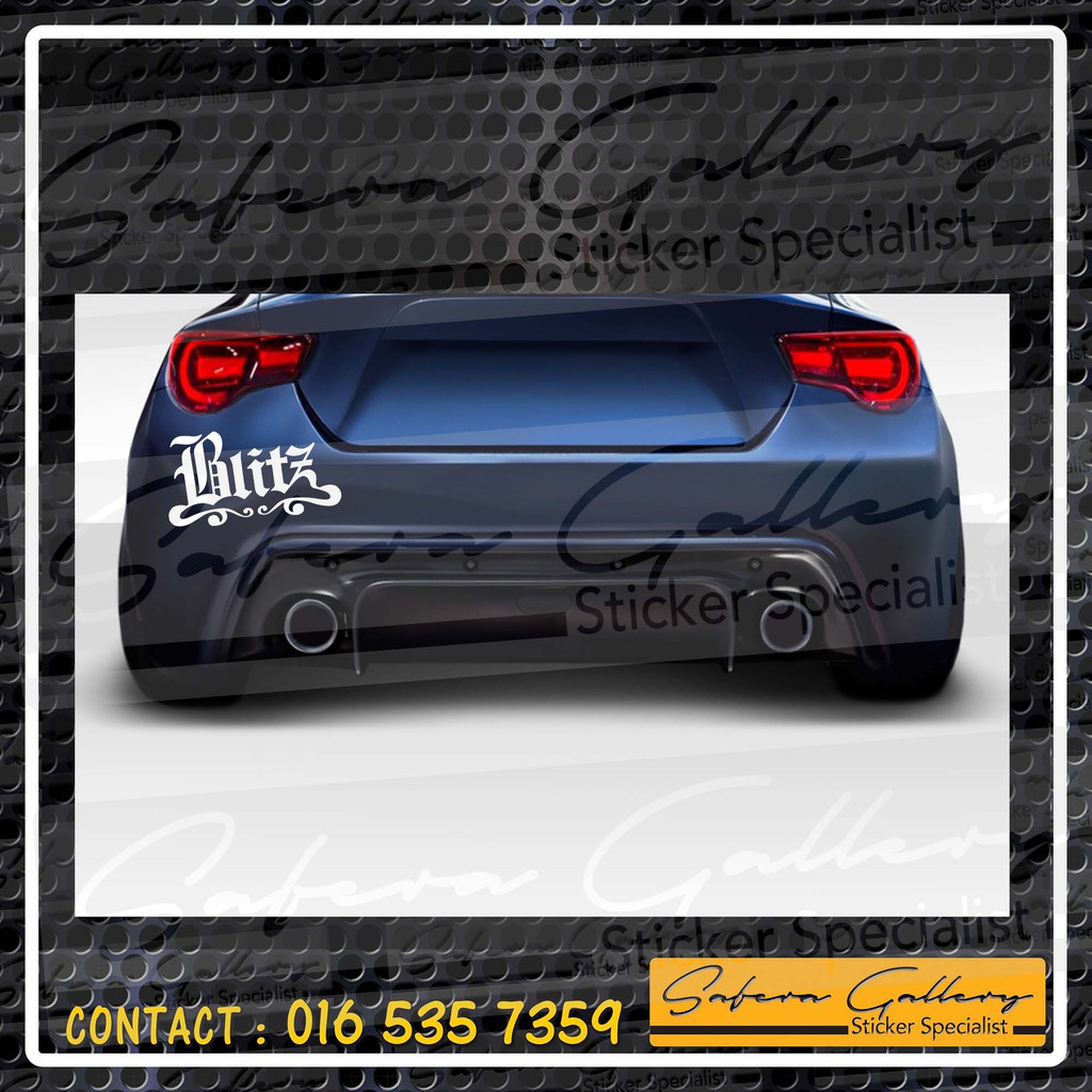 CAR STICKER BLITZ REFLECTIVE STICKER LOGO FANCY HONDA TOYOTA NISSAN ...