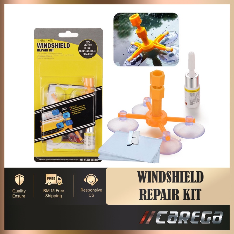 Windshield Repair Kit for Chips and Cracks Windscreen Instrument DIY ...