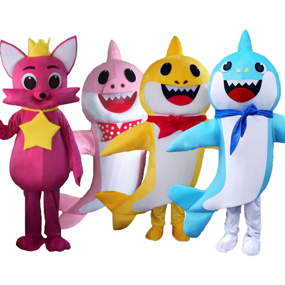 New Shark Mascot Costume Cartoon Character Birthday Party Carnival