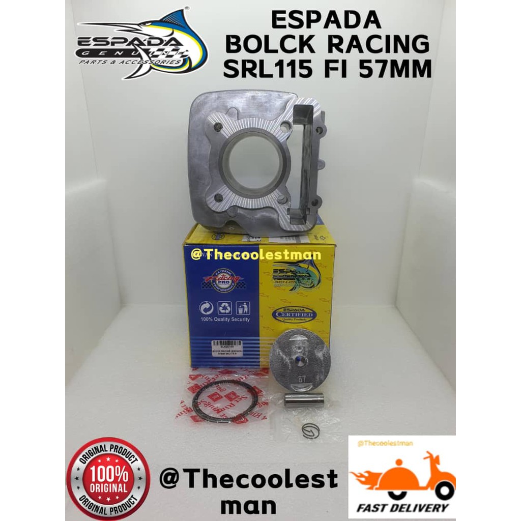 🔥READY STOCK ️ ESPADA YAMAHA SRL115 FI BLOCK RACING (57MM 60MM) LAGENDA ...