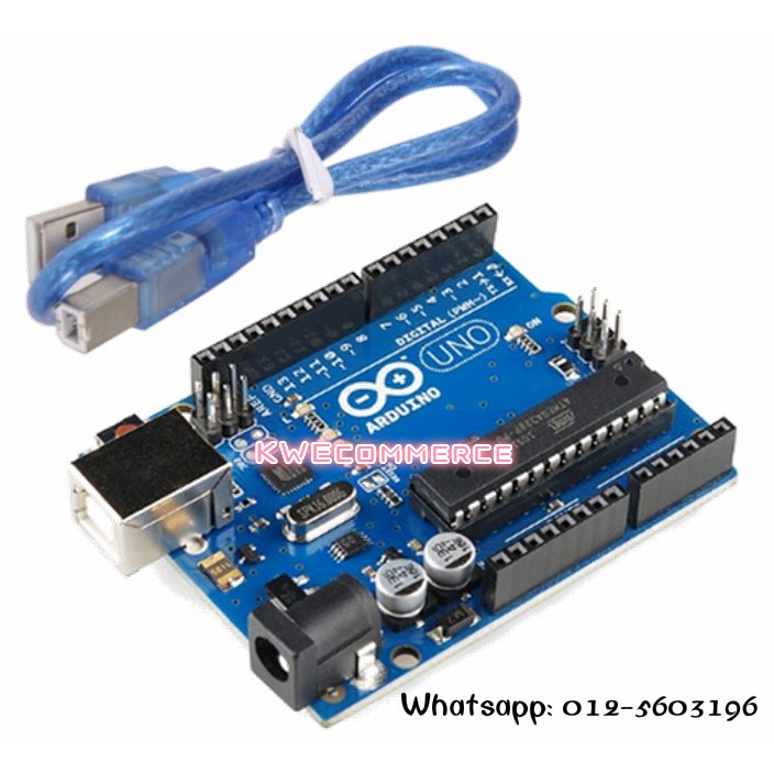 Arduino Uno R3 Microcontroller Board Free Arduino Usb Cable Shopee Malaysia