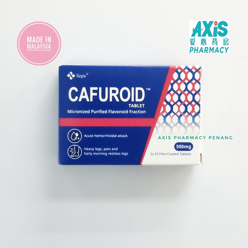 Xepa Cafuroid 500mg tablet 3 x 10's Film-coated tablets Micronized ...