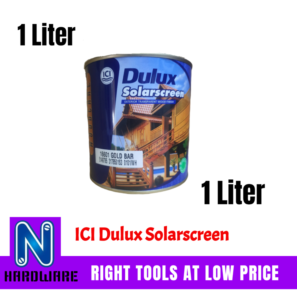 ICI Dulux Solarscreen Varnish Exterior Cat Varnish Kayu Luar 1L - 1 ...
