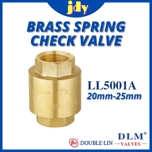 DLM Double Lin Brass Spring Check Valve Non Return Valve One Way Valve ...