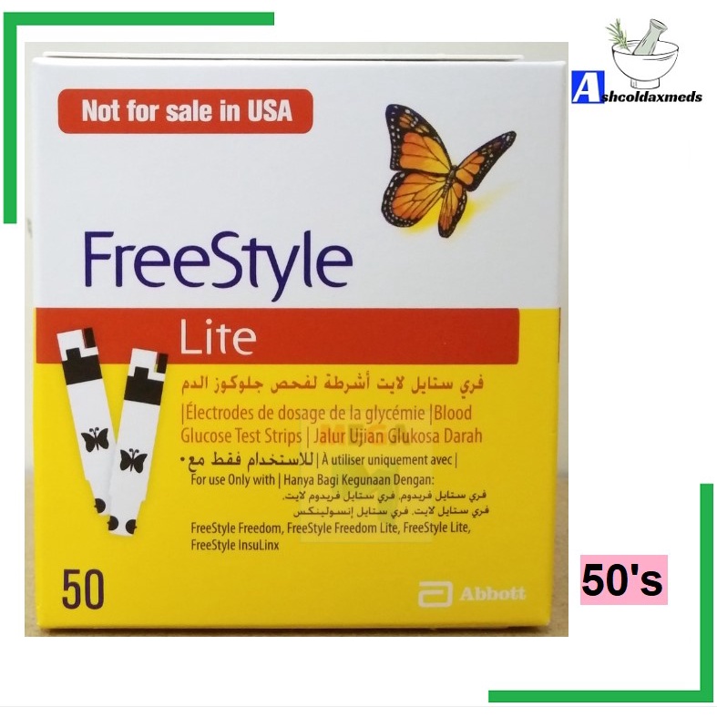 Abbott Freestyle Freedom Lite Test Strips 50s EXP03/2026 | Shopee Malaysia