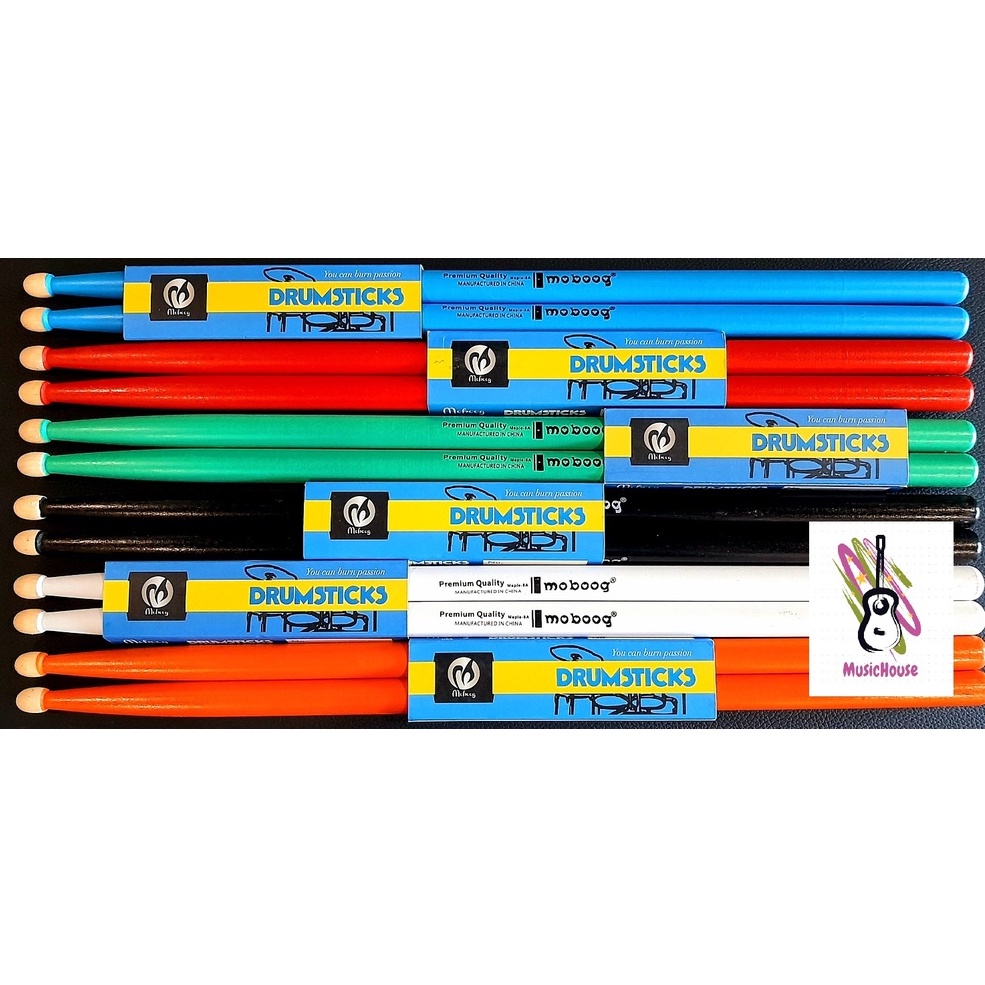 Colorful Maple Drum Stick Moboog Maple Drum Stick Adult Drumstick Set ...