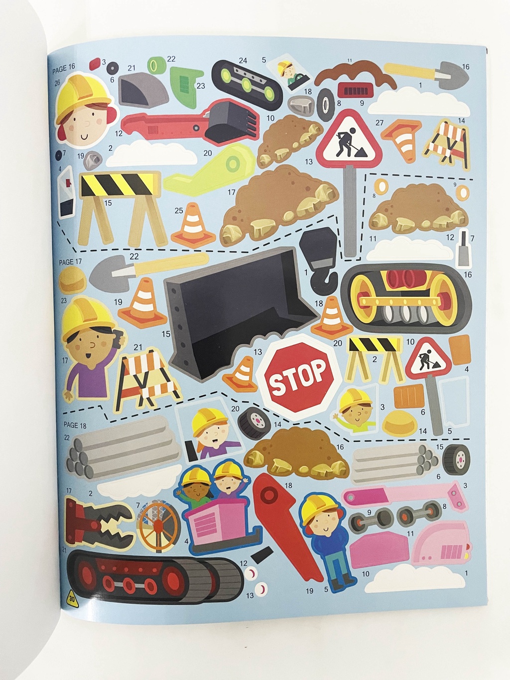 Trucks & Diggers Sticker Art Book with Construction Vehicles 400 ...