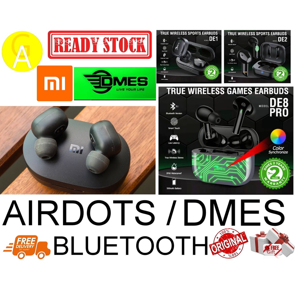 Mi Airdots Wireless Earphone Voice Control Bluetooth Dmes New Brand De1