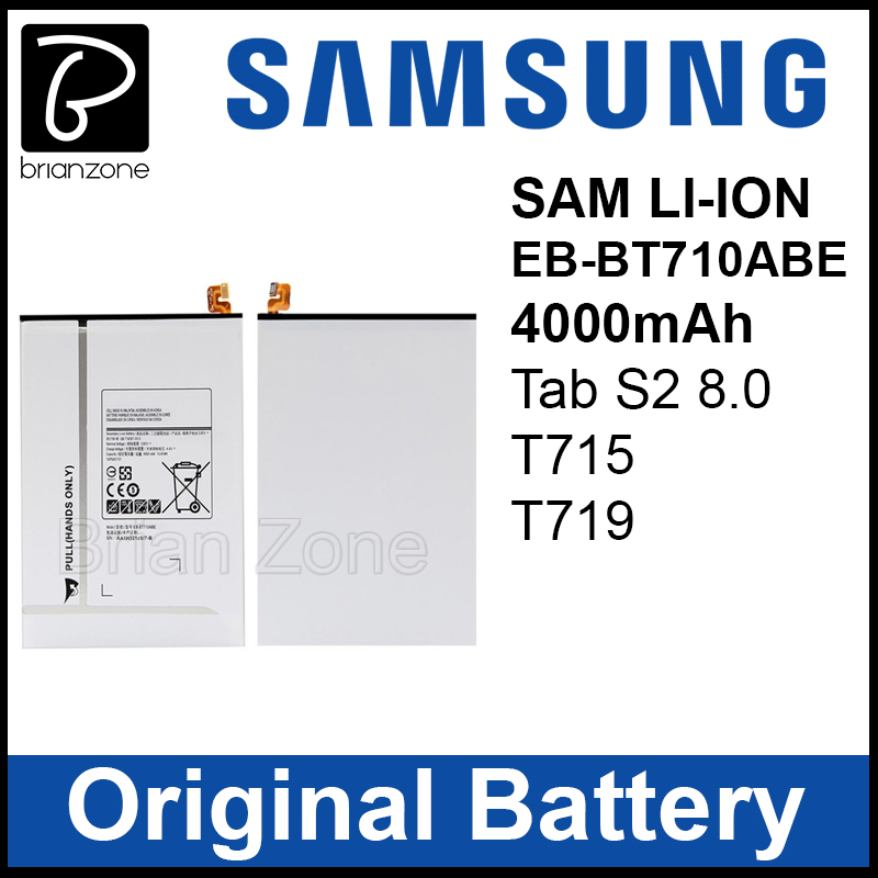Premium Original Quality Samsung Galaxy Tab S2 8.0 T715 T719 EB-BT710ABE 4000mAH OEM Battery ...