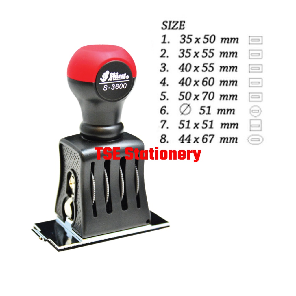 Shiny Die Plate Dater & 12 hours /24 hours Rubber Stamp Time Chop ...