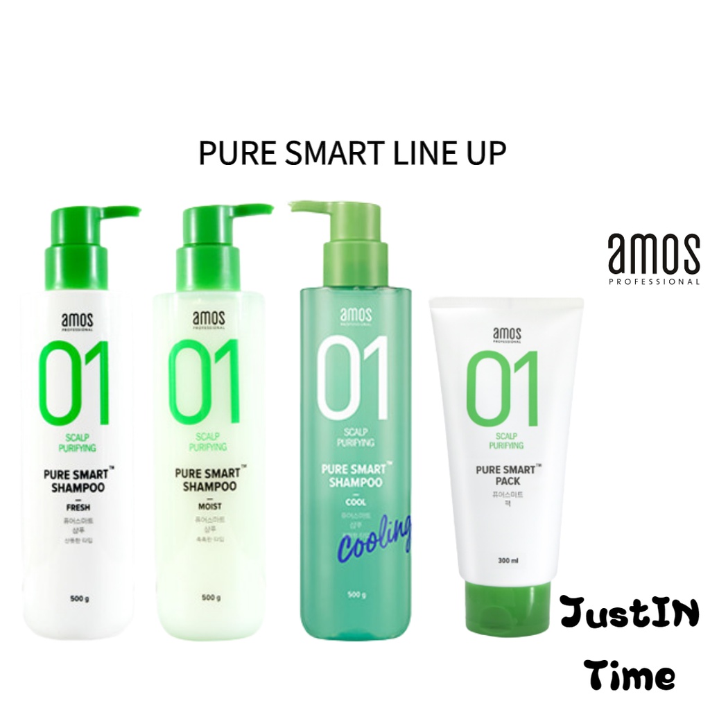 [AMOS Professional] Pure Smart Care (Fresh shampoo, Moist shampoo, Cool ...