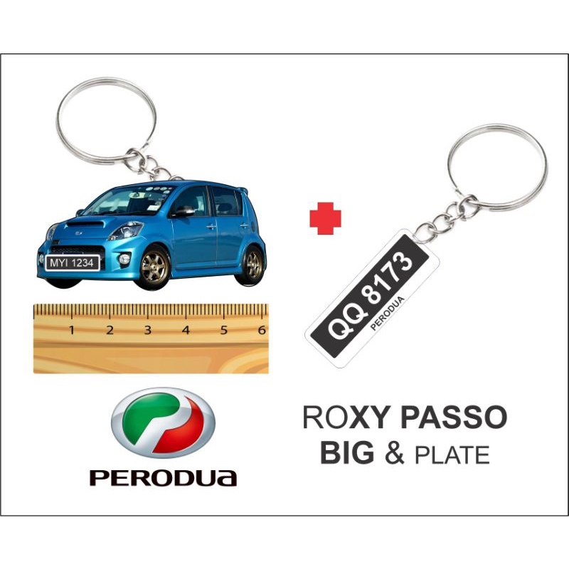 perodua Roxy passo myvi blucy racy keychain 2d | Shopee Malaysia