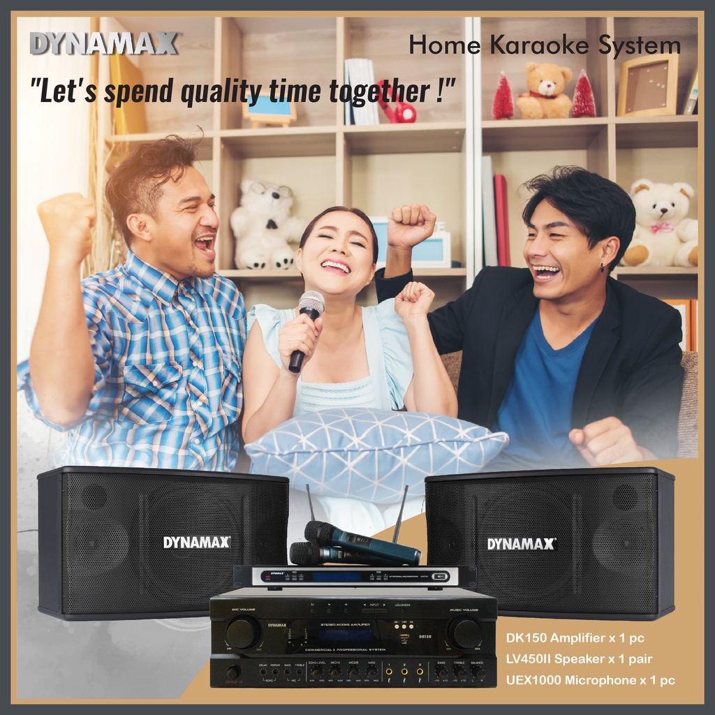DYNAMAX DK150 150W Karaoke Amplifier with Bluetooth,Key Control,HDMI ...