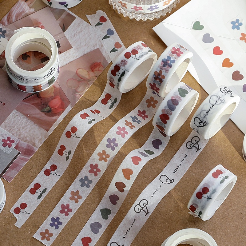 Lovely Retro Washi Paper Tape Sticker Simple Artistic Decorative DIY ...