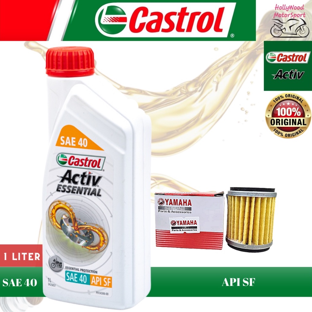 CASTROL 4T MINYAK HITAM ENGINE OIL 100% ORIGINAL SAE40 ACTIV CRUISE ...