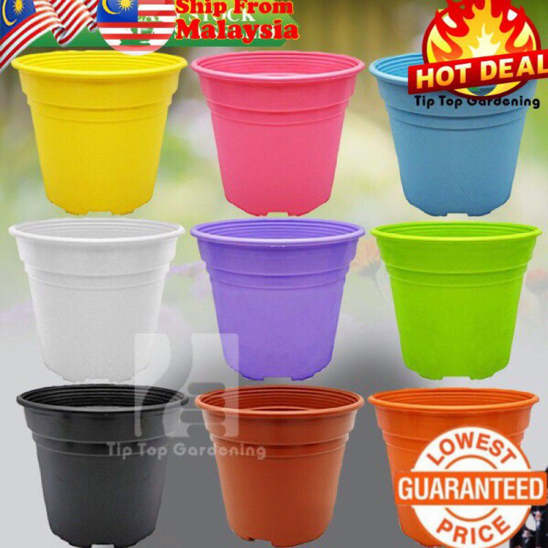 🌈Pasu Mini💕12 CM COLOR SELECTION FLOWER POT NP120 PASU BUNGA PLASTIK ...