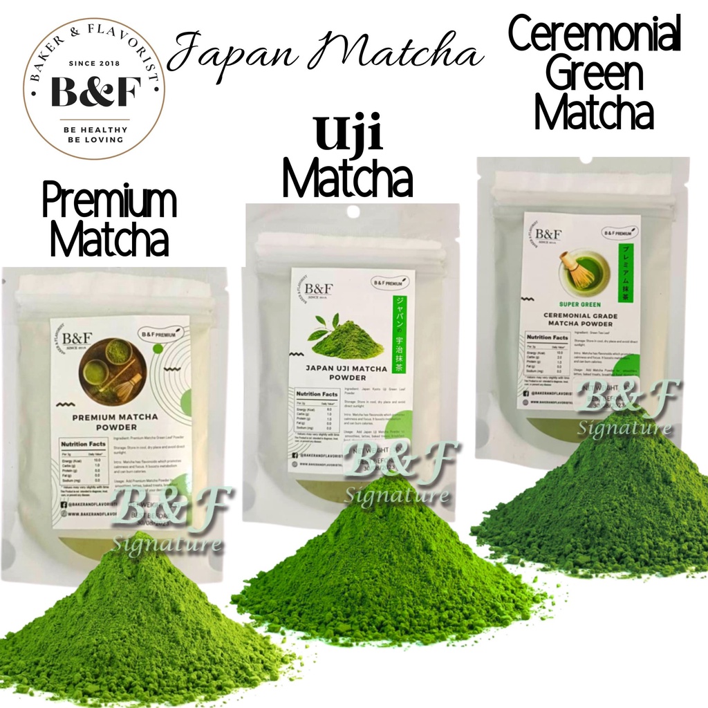 Premium Matcha Powder HALAL Uji Japanese green tea 高级抹茶粉 Hojicha Green ...