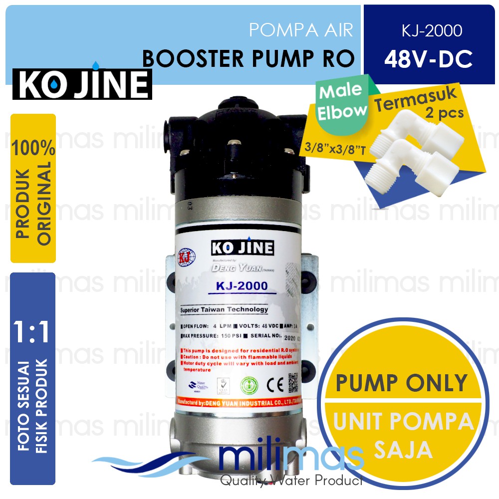 Kojine - KJ 2000 Booster Pump RO 48 V 3A Mist / Aeroponic Pump - Pump ...
