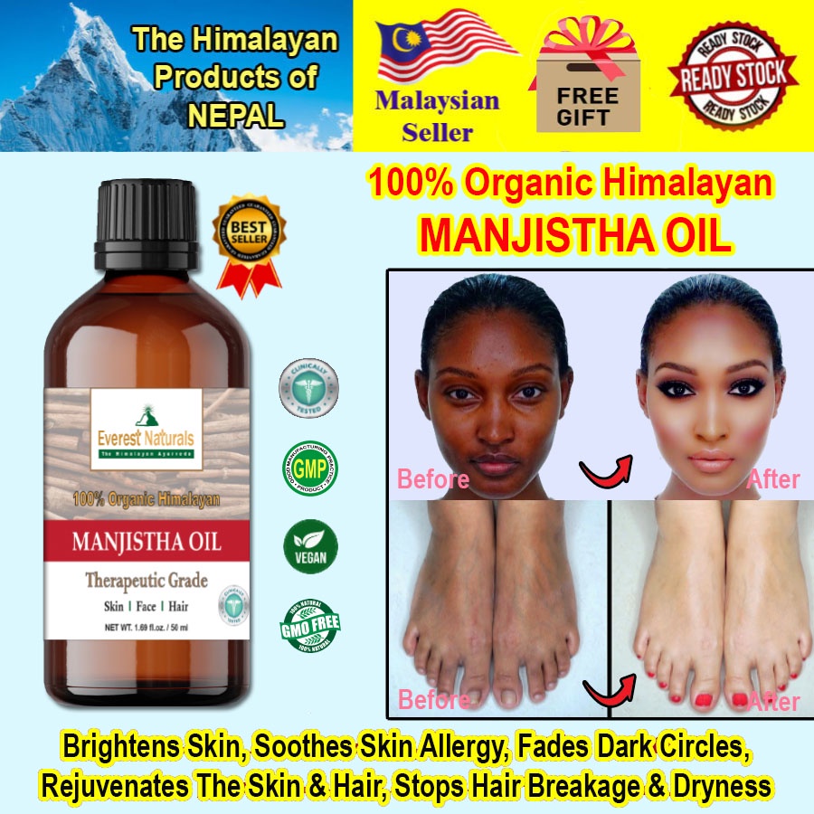 100% Organic MANJISTHA OIL - 50ml | Shopee Malaysia