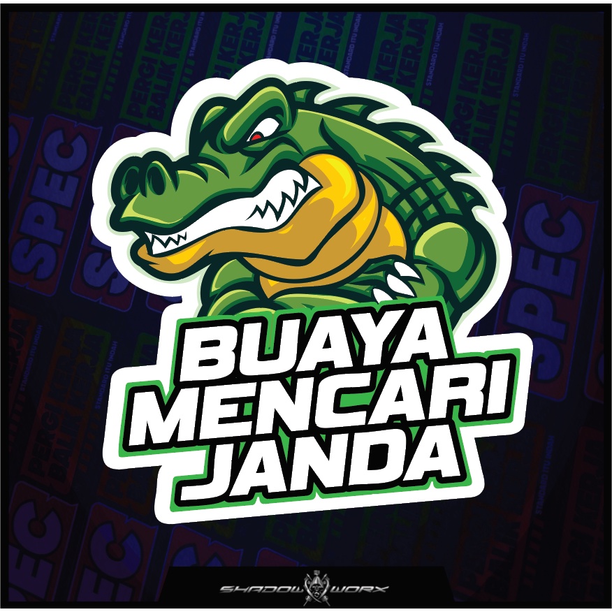 STICKER BUAYA DARAT (LACOSTE) ABANG BUKAN BUAYA, BUAYA SETIA, ABANG ...