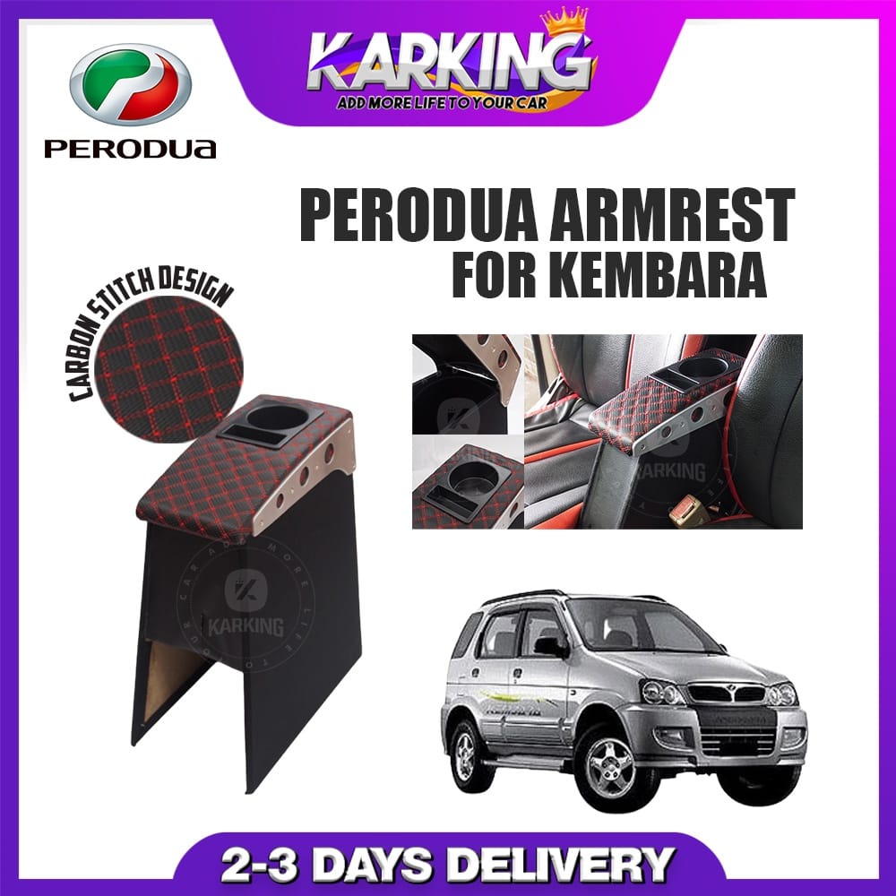 Perodua Kembara High Quality Armrest Console Box with Cup Holder ...