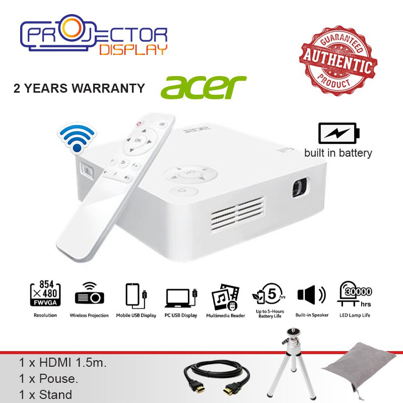 Acer Aopen PV12, Aopen QF12, C202i / C250i Portable Mini LED DLP WIFI ...