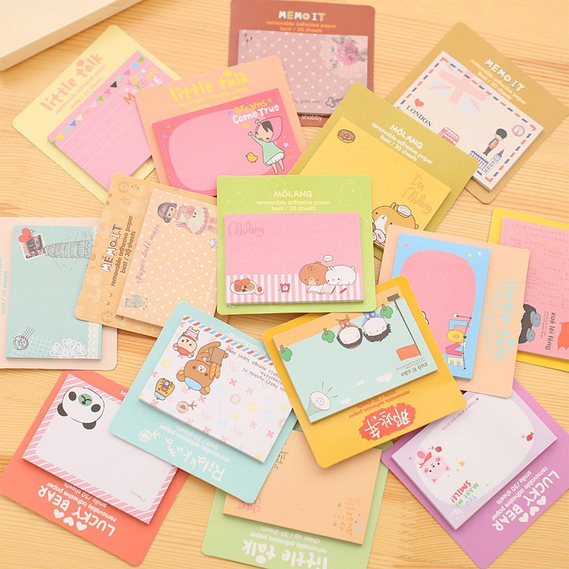 Korean Cute Sticky Notes Memo Cute Cartoon Note Paper Memo Pad Student ...