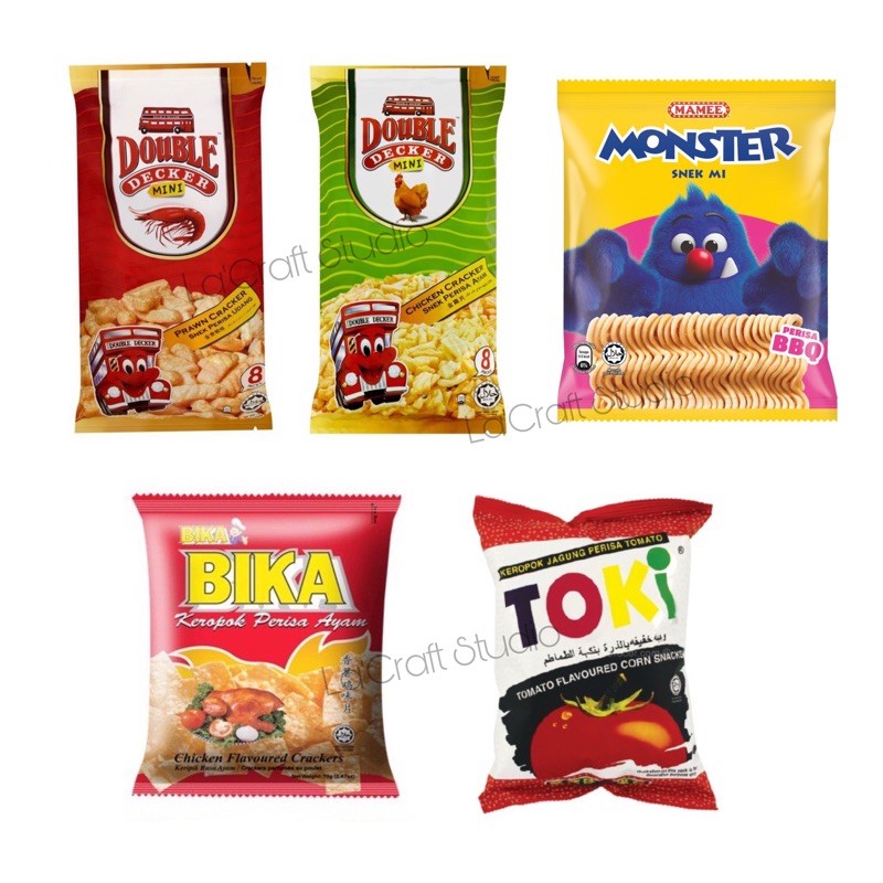 Double Decker Mini Chicken 10g / Prawn 15g @ Mamee Monster BBQ 25g ...