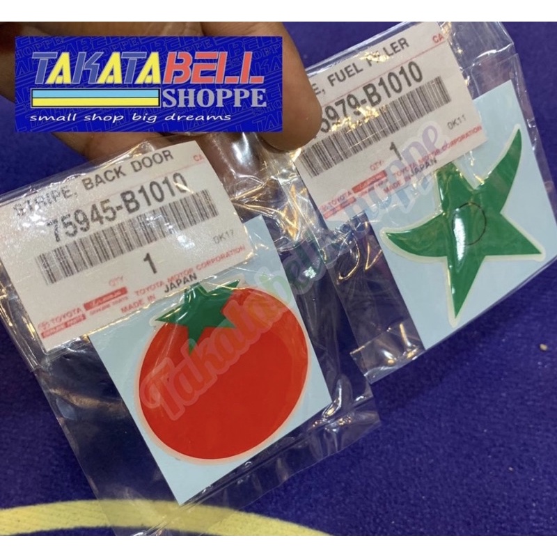Genuine toyota passo tomato back strip & genuine emblem tomato passo ...