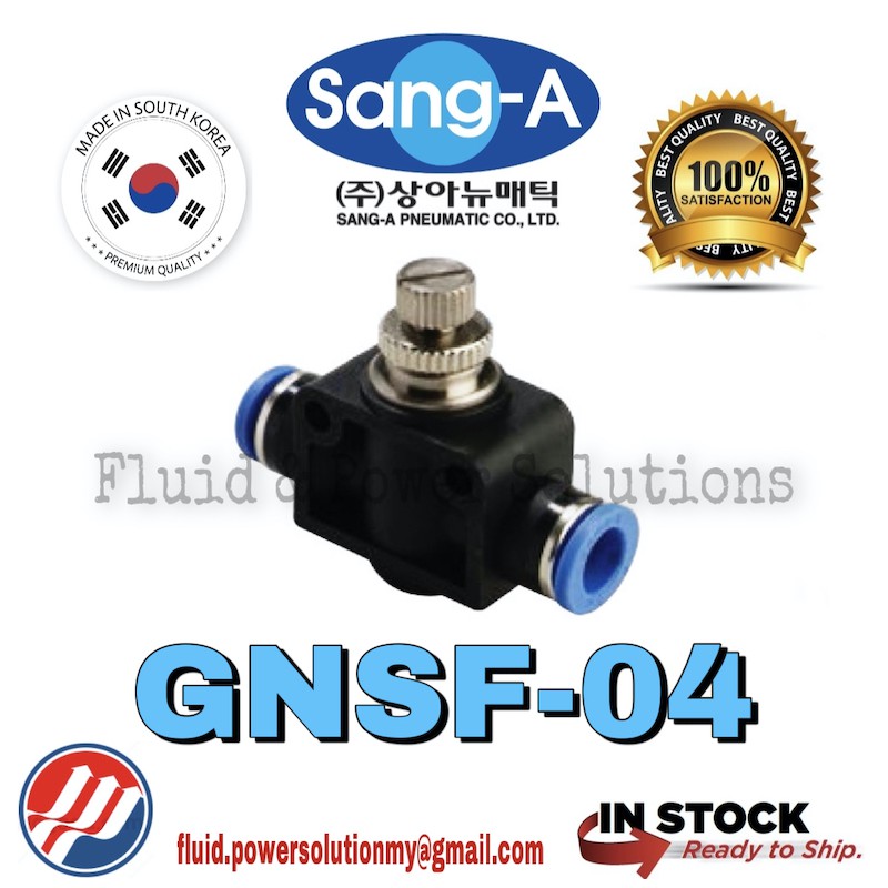 Sang-a GNSF Series Union Straight Speed Controller Pneumatic Fitting ...
