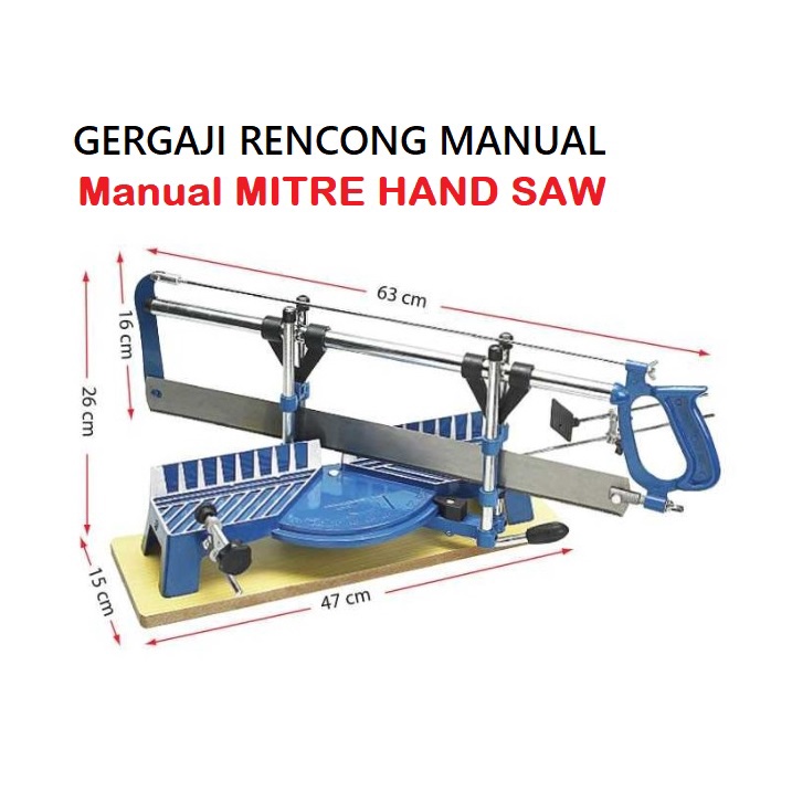 GERGAJI RENCONG MANUAL - Mitre Hand Saw (63cm) | Shopee Malaysia