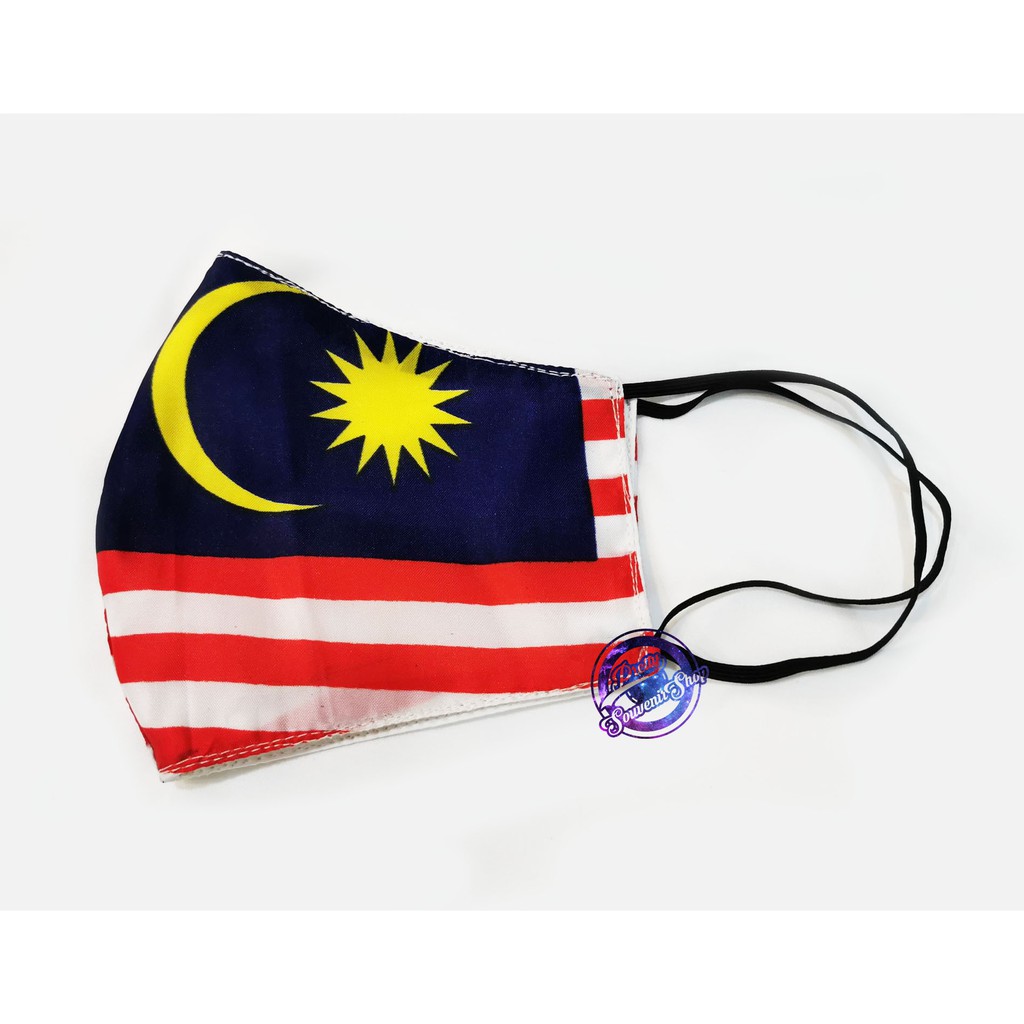 Malaysia Flag Fabric Face Mask Washable Reusable | 3 Ply / 3 Layers ...