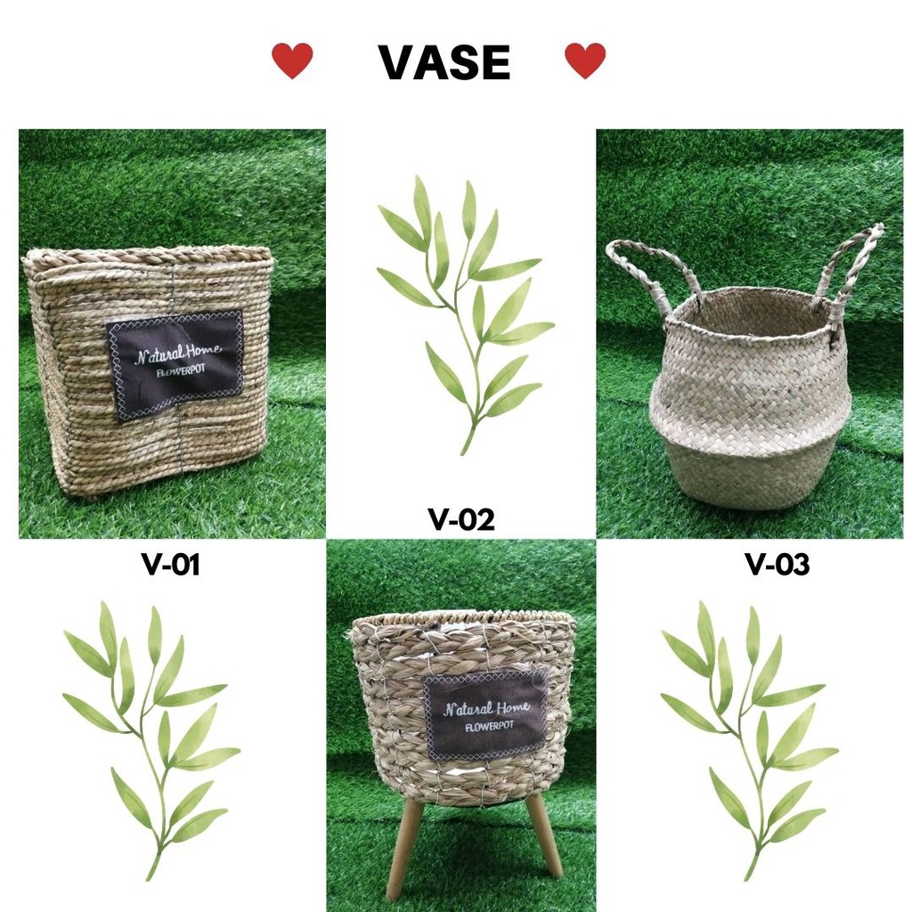 BASKET RATTAN / BAKUL POKOK / PASU BERKAKI / VASE / PASU / BASKET ...
