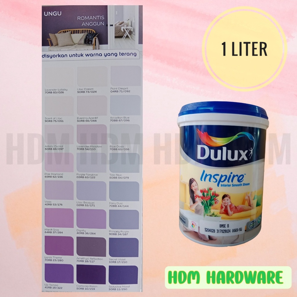 [READY STOCK] DULUX INSPIRE SMOOTH SHEEN 1LITER 5LITER ICI CAT BIASA ...
