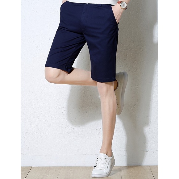 Short trousers for men, simple and formal fashion style, body-hugging ...