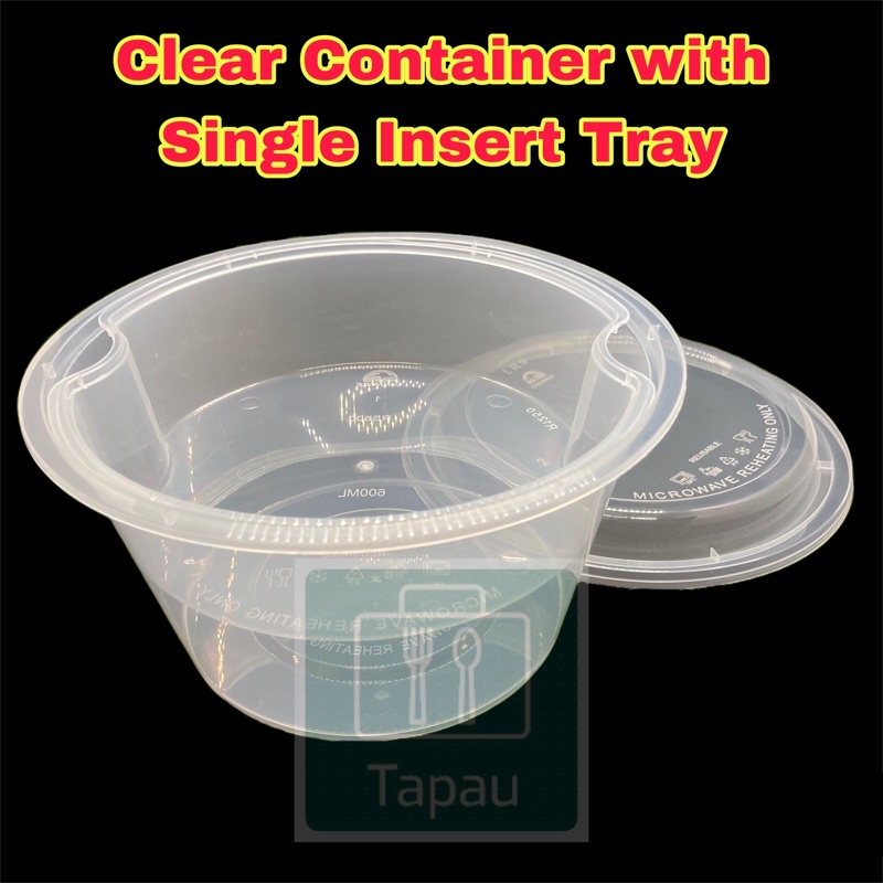 TAPAU - ( 50sets±) R1250 ROUND CONTAINER [BLACK] Bowl Shape Container ...