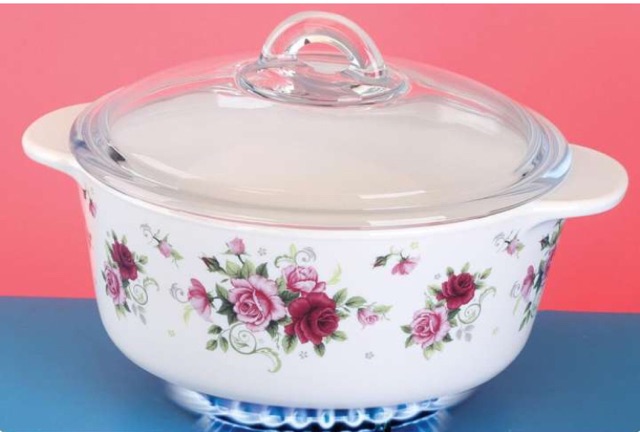 Giacomo 1 L Round Vitro Ceramic Covered Casserole (Ocarina) Fire Proof ...