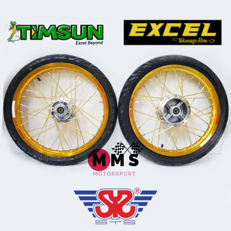 Y125Z Y125ZR Takasago Excel Japan Rim Alloy 1.60x17, RCB Lidi Gold, Hub ...
